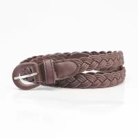 China Elastic Stretch Woven Fabric Belts Vintage Casual Ladies Waist Belts For Women Hand Braided PU Rope Strap D Ring Buckle for sale