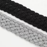 China Hand-Woven Oval Alloy Pin Buckle Head Matching Dresses Skirts Woven Braided Leather Belts for sale