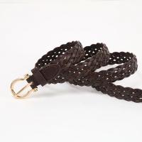 China Customazined Adjustable Fit For Dress & Jeans Woven Belt For Women - Personalized Ladies Braided Belt Custom Buckle for sale
