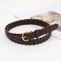 China Customazined Adjustable Fit For Dress & Jeans Woven Belt For Women - Personalized Ladies Braided Belt Custom Buckle for sale