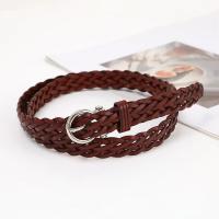 China Customazined Adjustable Fit For Dress & Jeans Woven Belt For Women - Personalized Ladies Braided Belt Custom Buckle for sale