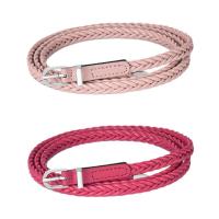 China Manufacturer Multi-Color Woven PU Stylish Decorative Waist Belt For Daily Dress Casual Outfit Ladies Belts for sale