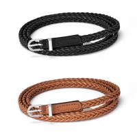 China Manufacturer Multi-Color Woven PU Stylish Decorative Waist Belt For Daily Dress Casual Outfit Ladies Belts for sale