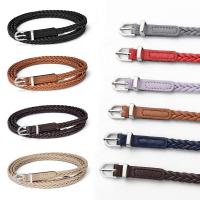 China Manufacturer Multi-Color Woven PU Stylish Decorative Waist Belt For Daily Dress Casual Outfit Ladies Belts for sale