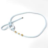 China Wooden Buckle PU Belts Beaded Belts For Women Braided PU With Multi-Color Buckle Casual Summer Style Clothing Accessory for sale
