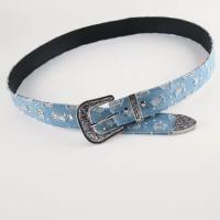 China Europe and the United States Style Needle Buckle Belt Denim Belt Retro Carved Adjustable Ladies Belt for sale