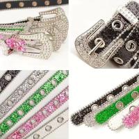 China High quality Cowboy Style Glitter Waist Strap Rhinestone Belt Crystal Encrusted Buckle Women's Belt for sale