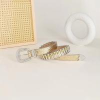 China Ladies Customized Belt Rhinestone Inlay Shiny Waist Belt Fashion Luxury Decorative Adjustable Women Belt for sale