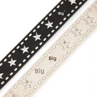 China Vintage Studded Belts Faux Leather Punk Adjustable Belt With Square Silver Pin Buckle Cracked For Ladies for sale