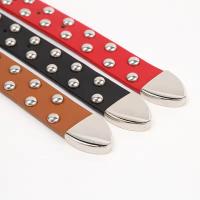 China Manufacture Price Women Alloy Buckle PU Strap Studded Rivet Waist Belt Decorative Handmade Waistband Casual Waist Belt for sale