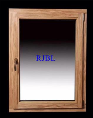 China Composite 6063 Wood Aluminum Windows 12mm With Double Glazing for UAE market for sale