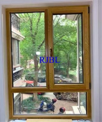 China Elegant View Wood Aluminum Windows 2.0mm C Notch Heatproof Thermal for Brazil market for sale