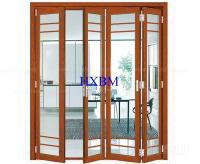 China Tempered Clear Glass Aluminum Folding Doors Flush Appearance Anti Aging for sale