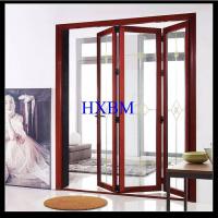 China Hurricane resistant air tightness Aluminium Doors With Wooden Finish for houses for sale