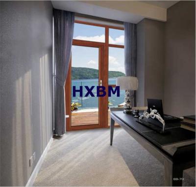 China Wood Grain Aluminium Casement Windows Customized Color For Residential Projects for sale