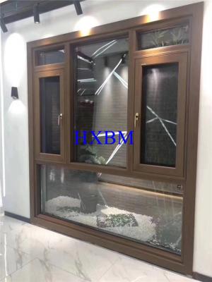 China 6063 -T5 12A Glass Powder Coated Aluminum Casement Windows for sale