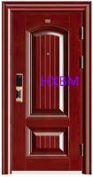 China Wood Color Anti Theft Exterior Main Entry Steel Security Doors For Luxury Home for sale