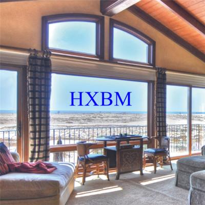 China Arch Top Oak Wood Aluminium Clad Windows Insulated Glass for sale