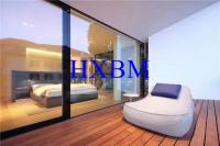 China 12A Glass 1.4mm Profile Aluminum Sliding Windows Wood Color Embellished for sale