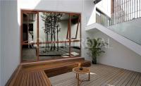China 6063-T5 5mm glass Aluminum Awning Windows Sound Insulation Wood Color for sale