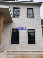 China PVDF Black Color Laminated Glass Aluminum Casement Windows Thermal Break Soundproof for sale