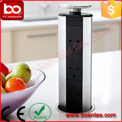 China Pull Up Kitchen Worktop Pop Up Socket With USB Charger 33*10*10 Cm for sale
