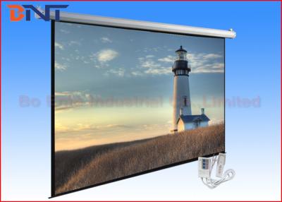 China 100 Inch Electric Projector Screen , Motorized Rear Projection Screen for sale