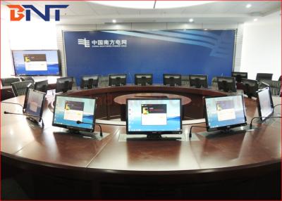China Commercial Meeting Table Motorized Pop Up Lift For 19 - 24 Inch LCD Screen for sale