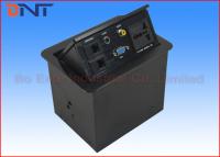 China Black Video Desktop Pop Up Plug Socket For Luxury Conference Table for sale