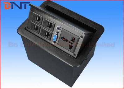 China Telephone Hidden Desktop Power Sockets , Office Furniture Table Pop Up Sockets for sale