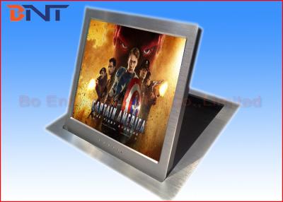China Motorized Computer Monitor Lift Brushed Aluminum With Vertical Flip Up Monitor for sale