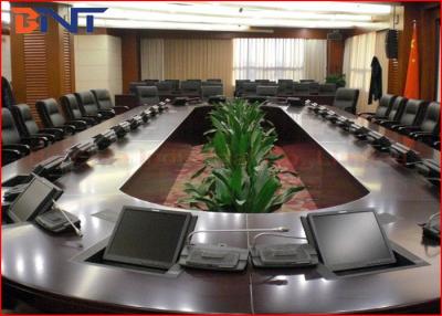China Horizontal Rotating Computer Monitor Lift , Carbon Steel Motor Drive Flip Up Monitor for sale