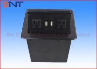 China Desktop Pop Up Socket Box With USB Charger , Pop Up US Standard Plug for sale