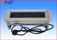 China Office Hidden Conference Table Socket , Silver 3 Table Top Universal Power Plug for sale