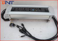 China Silver Motorized Rotatable Power Strip Socket Pop Up With Touch Button Press for sale