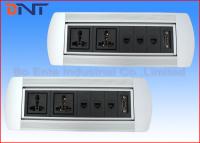 China Multi Functional Hotel Desktop Rotation Power Socket With Extension Connected Cables for sale