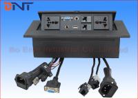 China 220V Square Desktop Pop Up Power Plug Zinc Alloy For Computer Supply for sale