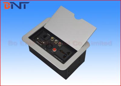 China Aluminum Alloy Tabletop Flip Up Power Outlet Box For Office Furniture for sale