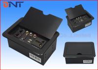 China Manual Flip Up Conference Room Table Power Outlets With Aluminum Alloy Cover for sale
