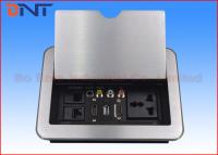 China Conference Room Table Electrical Outlets , Flip Up Desk Mounted Power Sockets for sale