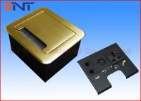 China Gold Tabletop Flip Up Power Outlet , Compact Flip Up Manual Conference Table Outlet for sale