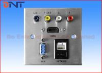 China Compact Media Hub / Multimedia Socket Plate For High Class Hotel for sale