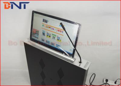 China Slim Conference Tabletop LCD / LED Monitor Motorized Lift With Microphone for sale