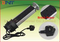 China UK Standard Pop Up Counter Outlet , Vertical Pull Up Tower Socket for sale