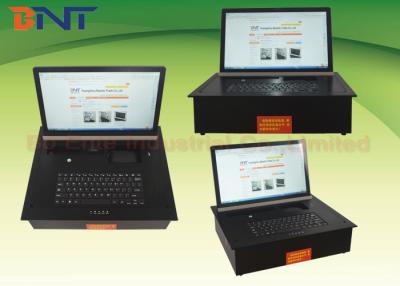 China Aluminum Alloy Meeting Tabletop Computer LCD Monitor Lifting Flip Up Mechanism 18.5 Inch Black for sale