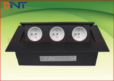 China Office Hidden Desk Pop Up Sockets  , Pop Up Plug Socket with 3* French Outlets for sale