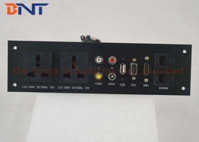 China Hidden Wall Mount Multimedia Socket Plate For Hotel AV Solutions for sale