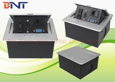 China Multi - functional Desk Pop Up Sockets / HDMI Desktop Power Socket Box 138 * 130 * 3mm for sale