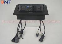 China Standard Square Panel Pop Up Desk Power Outlet With Rectangle Press Button for sale