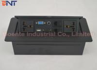China Matte Black HDMI / VGA / Network Connection Desk Pop Up Sockets 222 * 110 * 65 mm for sale